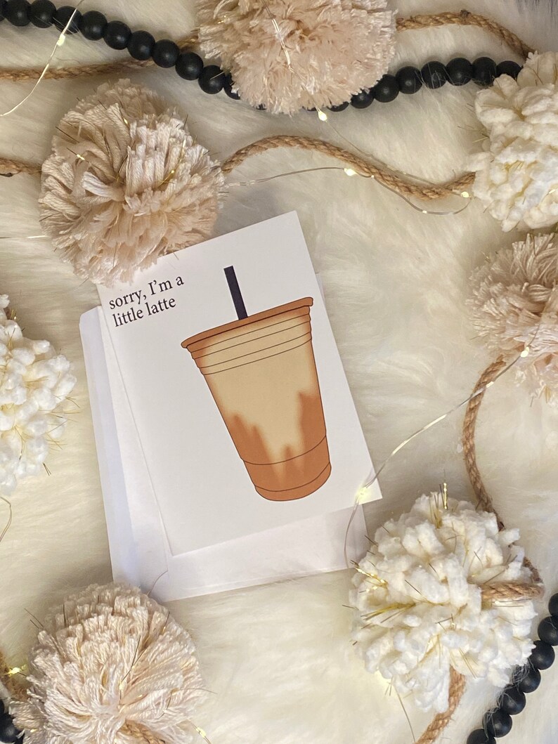 A Little Latte Card - Etsy
