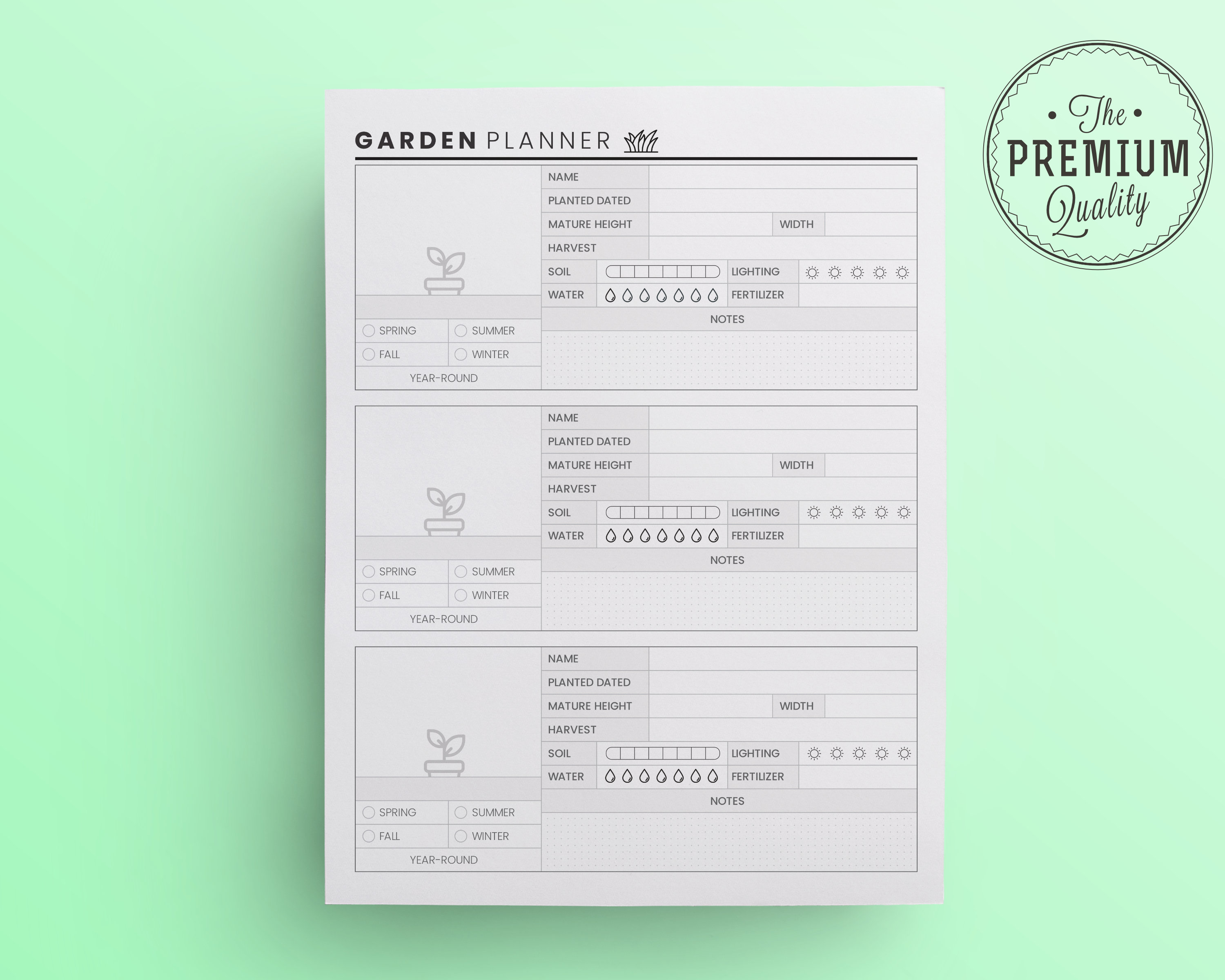 Garden Planner Printable, Garden Journal, Gardening Log, Gardening ...