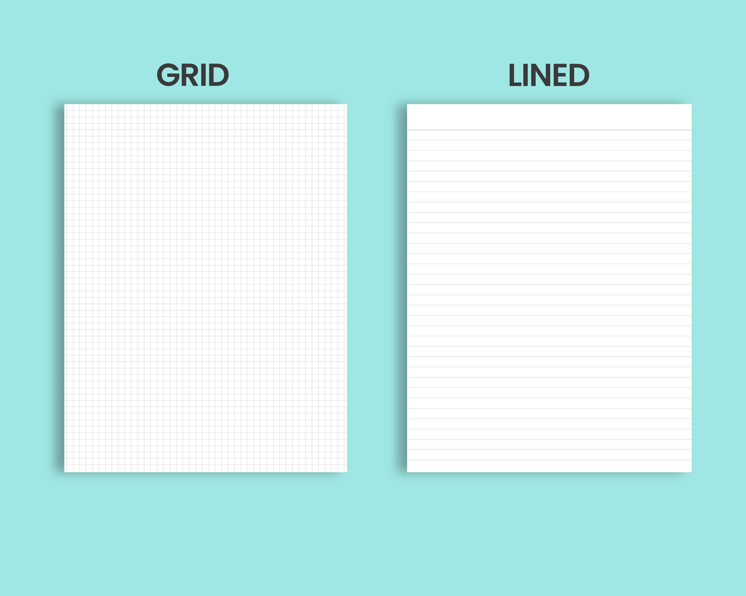 KDP Interiors Bundle: Blank Lined, Dot Grid, Grid Paper (120 Page ...