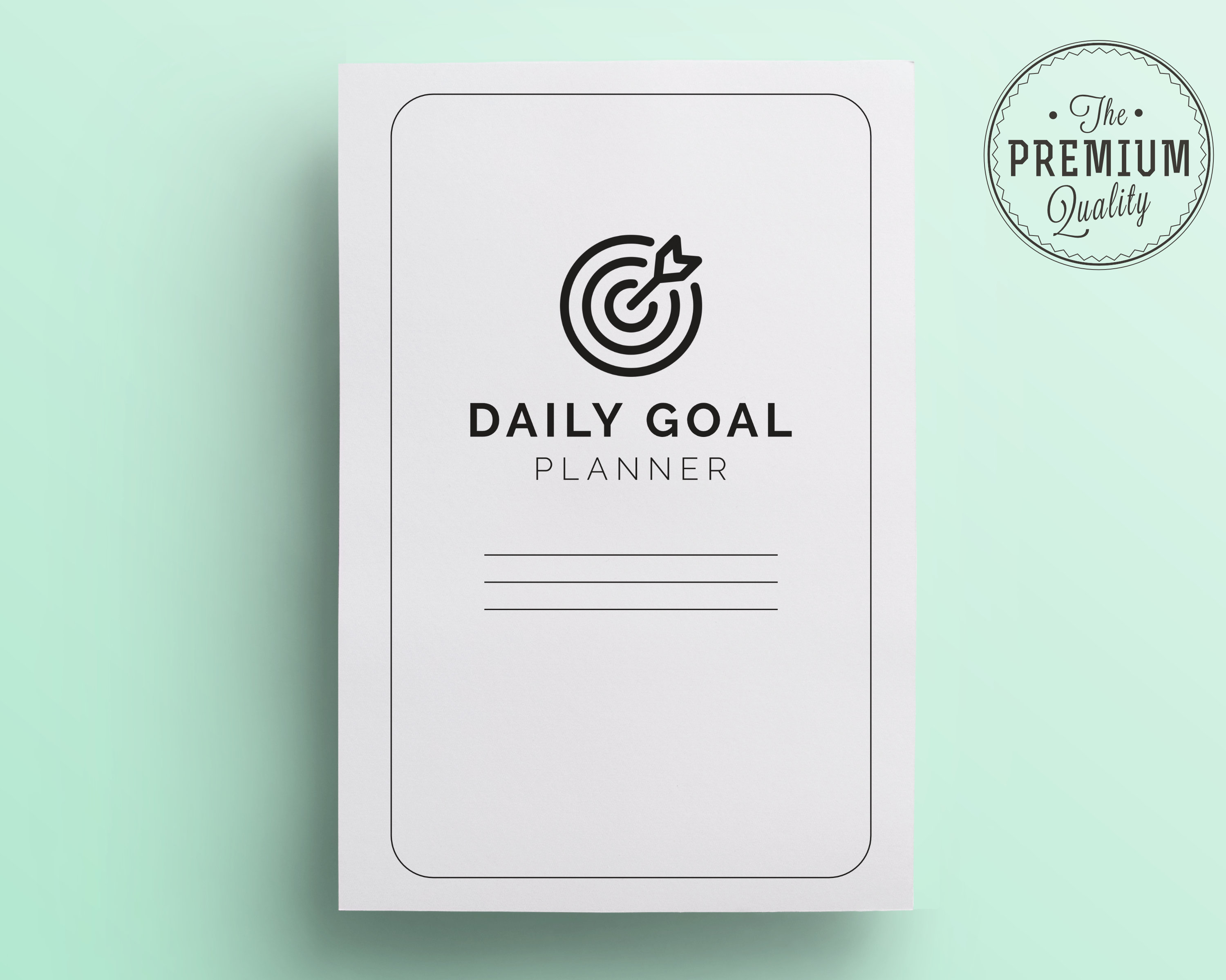 Daily Goal Planner 6x9 and 8.5X11 Inches Ready to Upload PDF Commercial ...