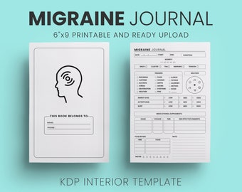 Migraine + Headache Tracker Journal, Printable Headache Log, Headache ...