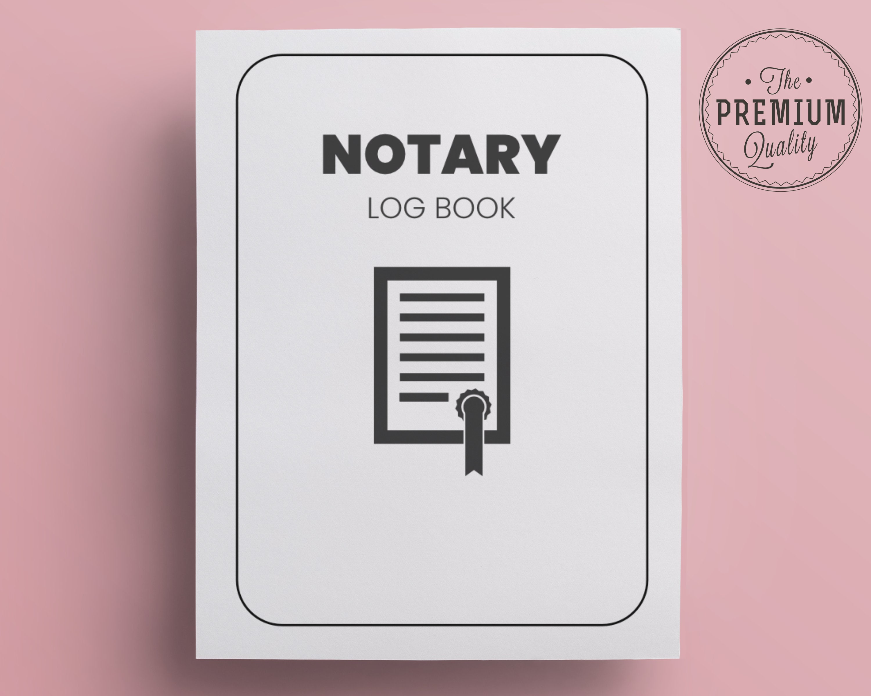 Notary Log Book KDP Interior Template 8.5"x11" Inches 100 Page Ready to ...