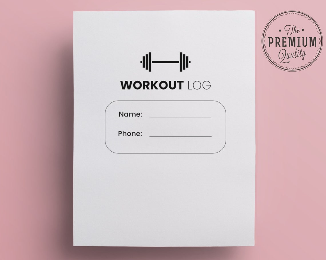 Workout Log Planner Printable, Fitness Journal,daily Workout Log ...