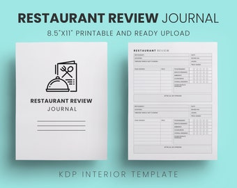 Restaurant Journal - Etsy