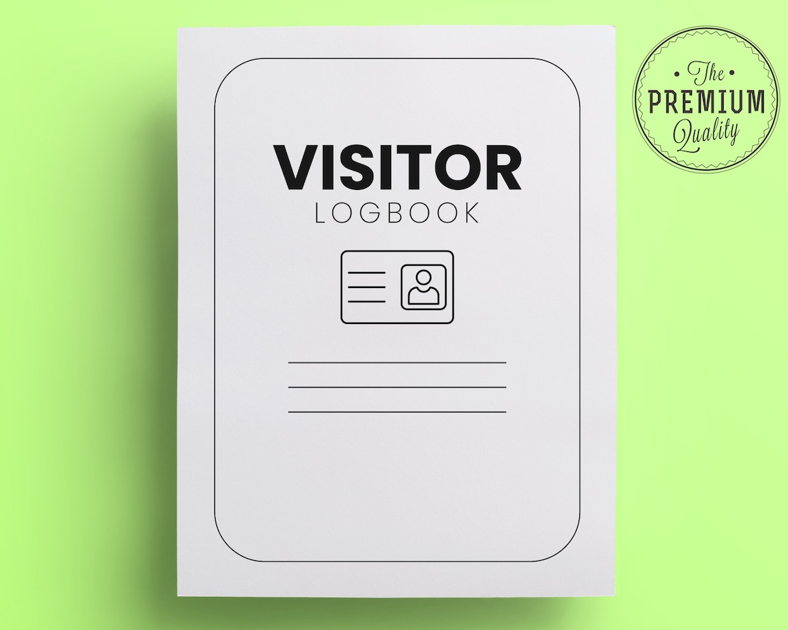 Visitor Logbook Template, 8.5x11, 120 Pages (ready to Upload PDF) - Etsy