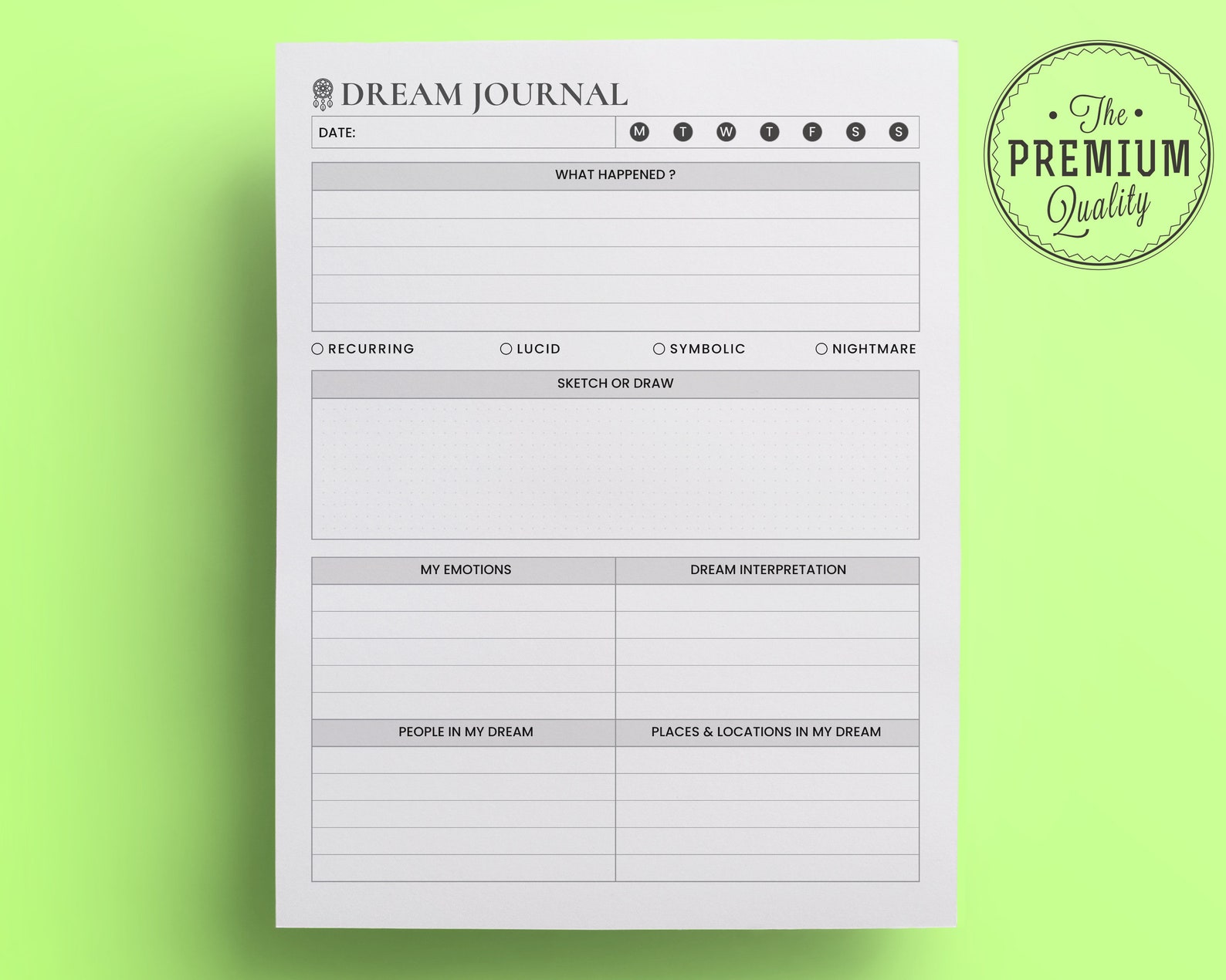 Dream Journal 6x9 and 8.5x11 Inches Ready to Upload PDF Commercial Use ...