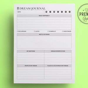 Dream Journal 6x9 and 8.5x11 Inches Ready to Upload PDF Commercial Use ...