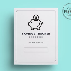 Savings Tracker Logbook 6x9 and 8.5X11 Inches | Money Challenge | Ready ...