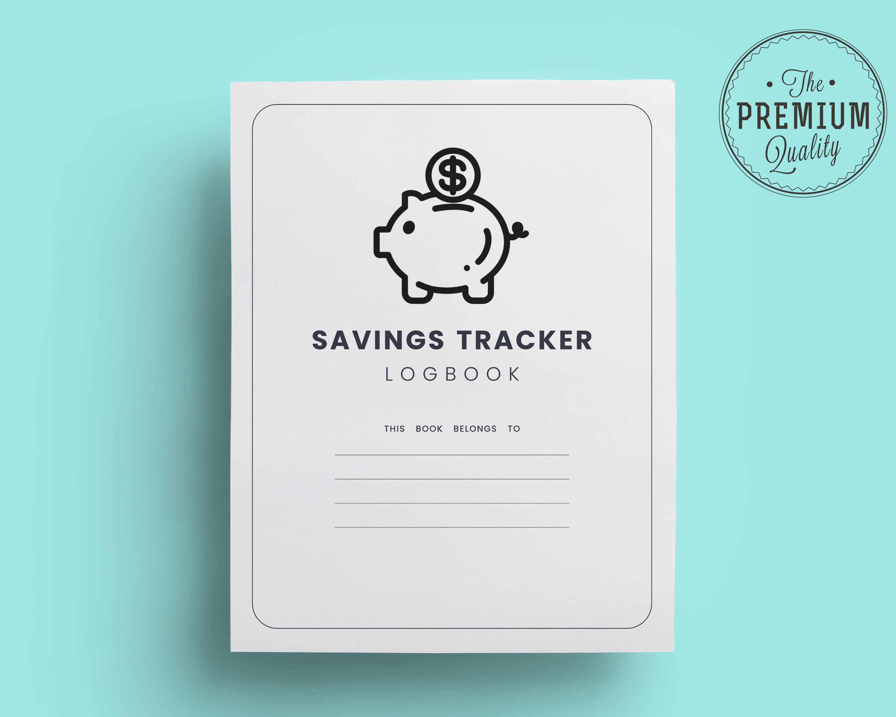 Savings Tracker Logbook 6x9 and 8.5X11 Inches Money - Etsy