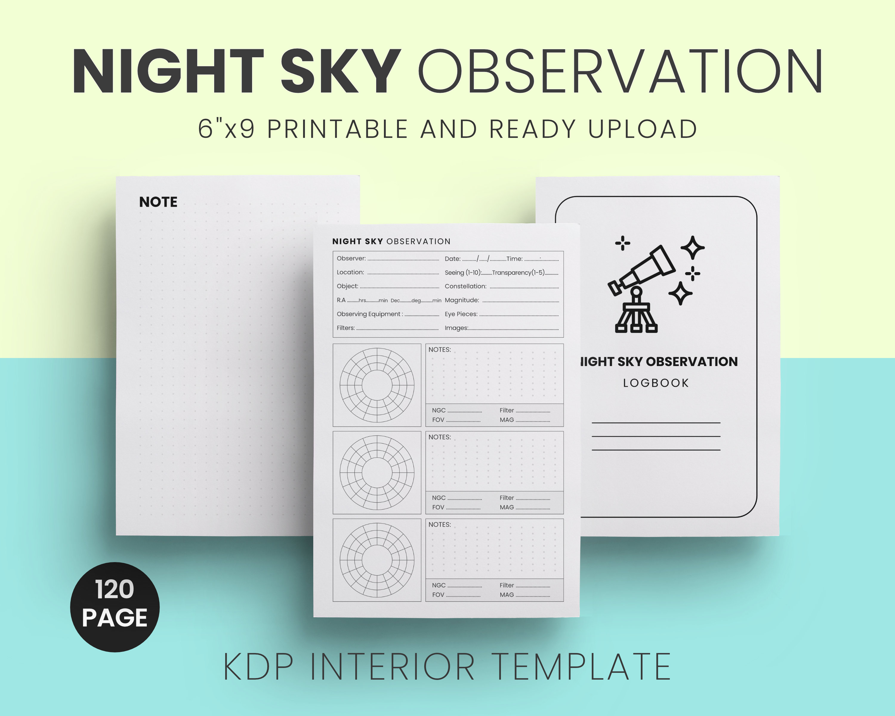 Night Sky Observation Logbook | Astronomy Journal (digital Download) - Etsy