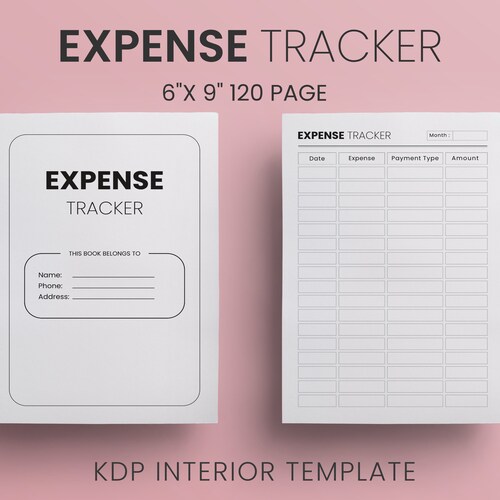 Expense Tracker Book 6X9 Inches Ready to Upload PDF Commercial - Etsy
