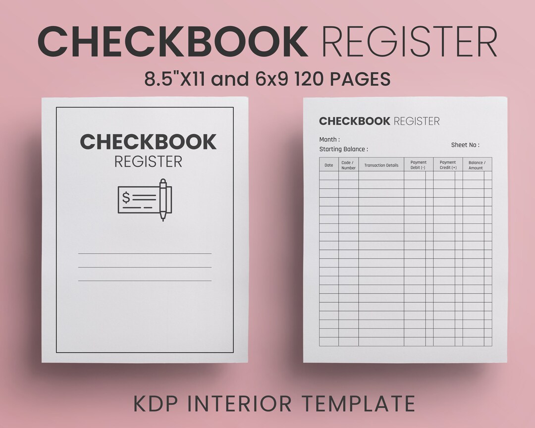 Printable Checkbook Register, Finance Tracker Template (PDF) - Etsy