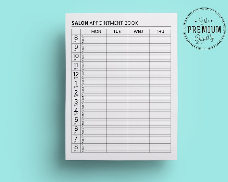 Salon Appointment Book, Salon Digital Planner, Beauty Salon Planner ...