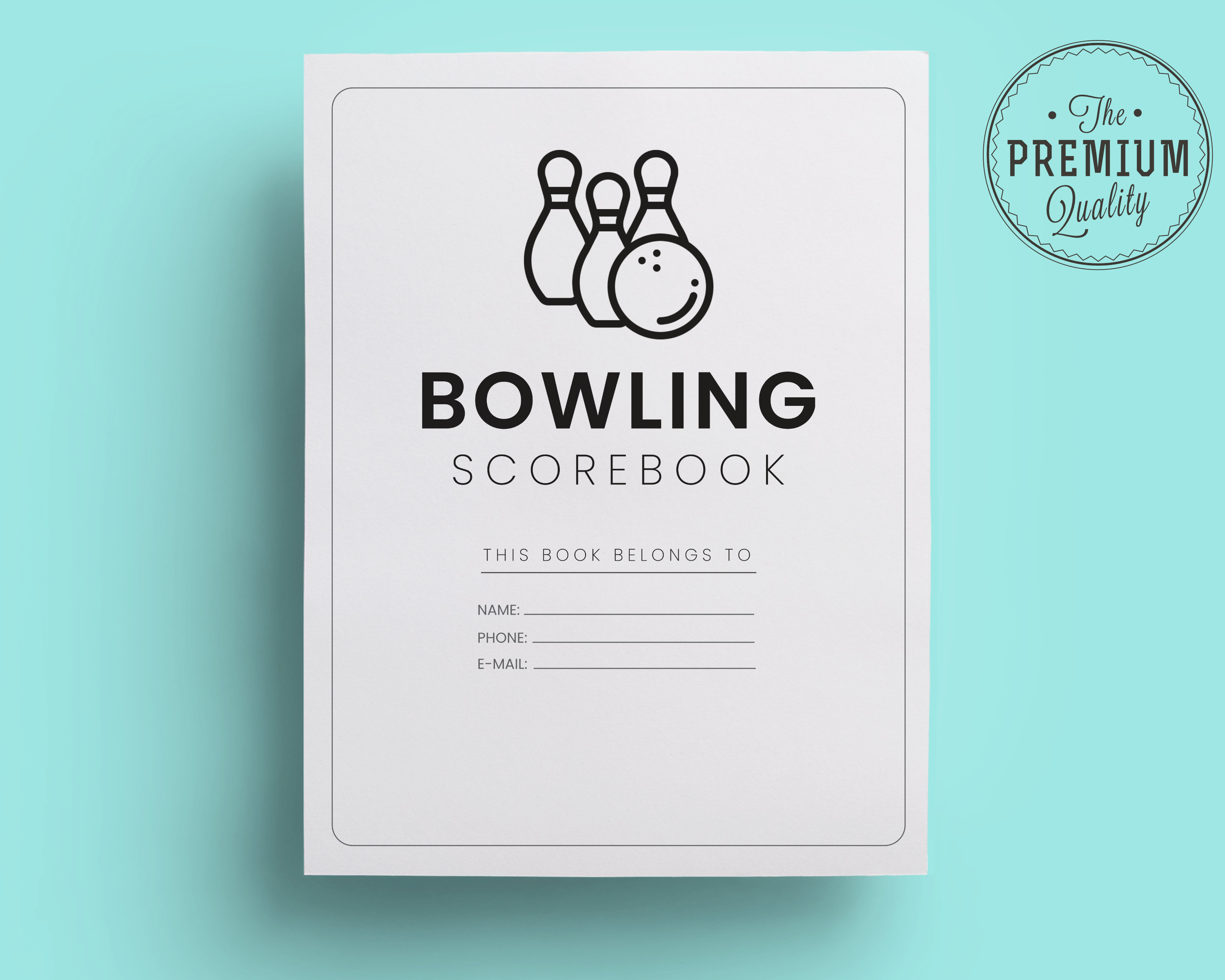 Bowling Scorebook 8.5x11 Inches (with Bleed) Ready to Upload PDF ...