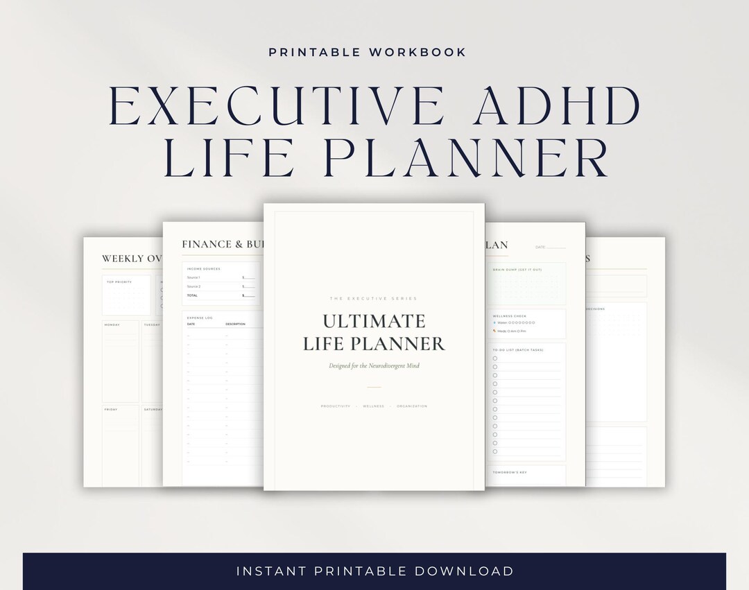 Ultimate Life Planner | Printable Life Organizer | Digital ADHD Planner ...