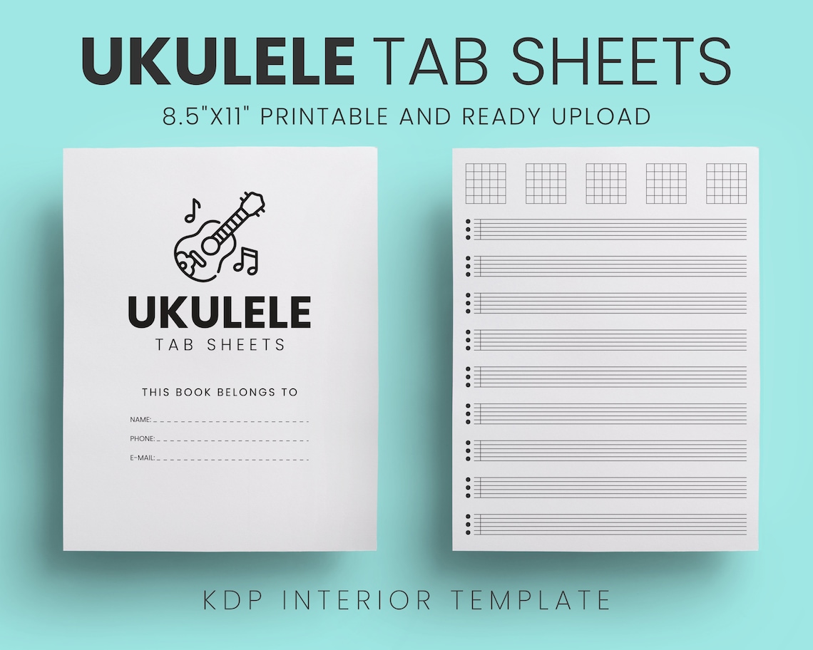 Approved KDP Printable Ukulele Blank Chord Chart. Ukulele Chord ...