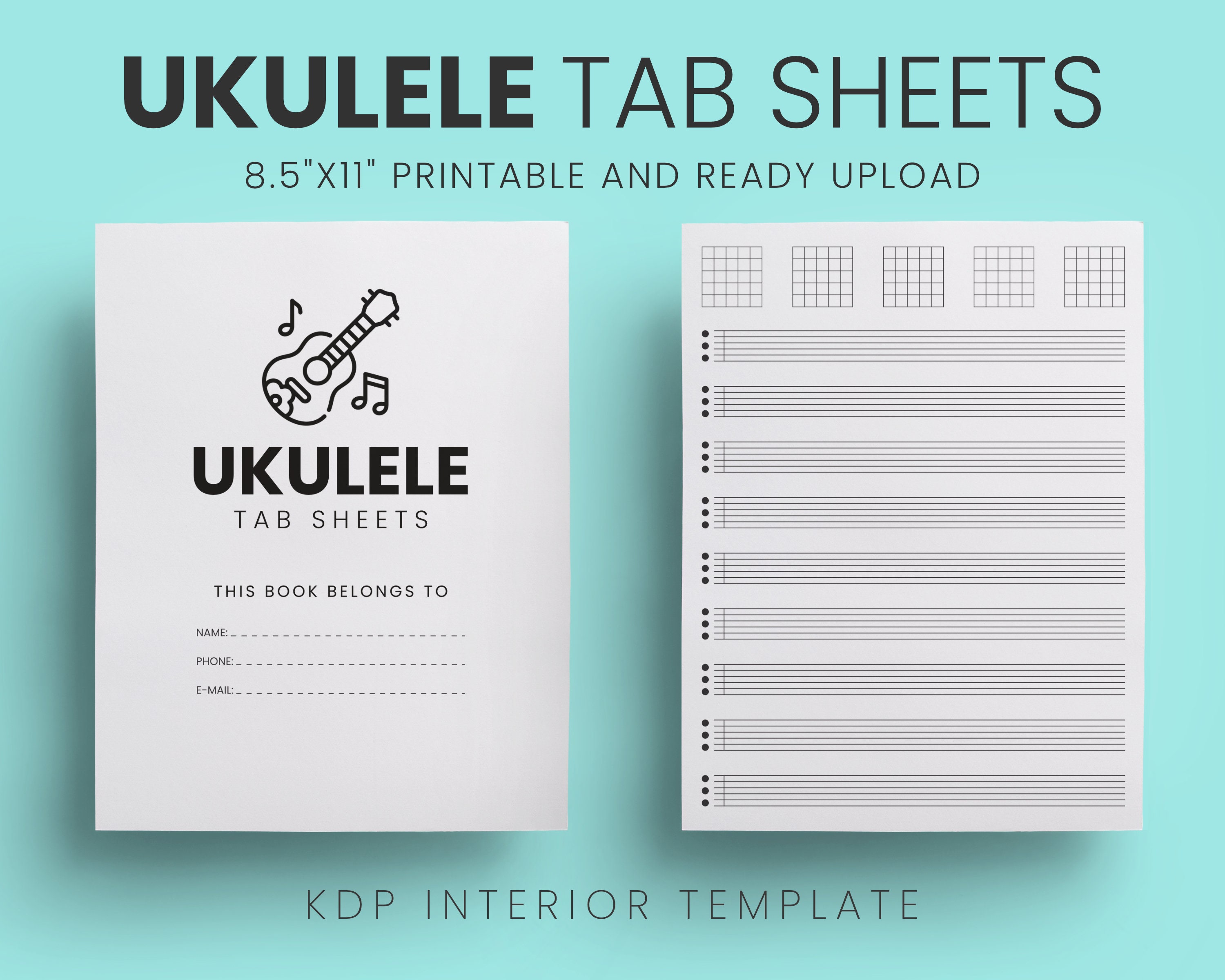 Approved KDP Printable Ukulele Blank Chord Chart. Ukulele Chord ...