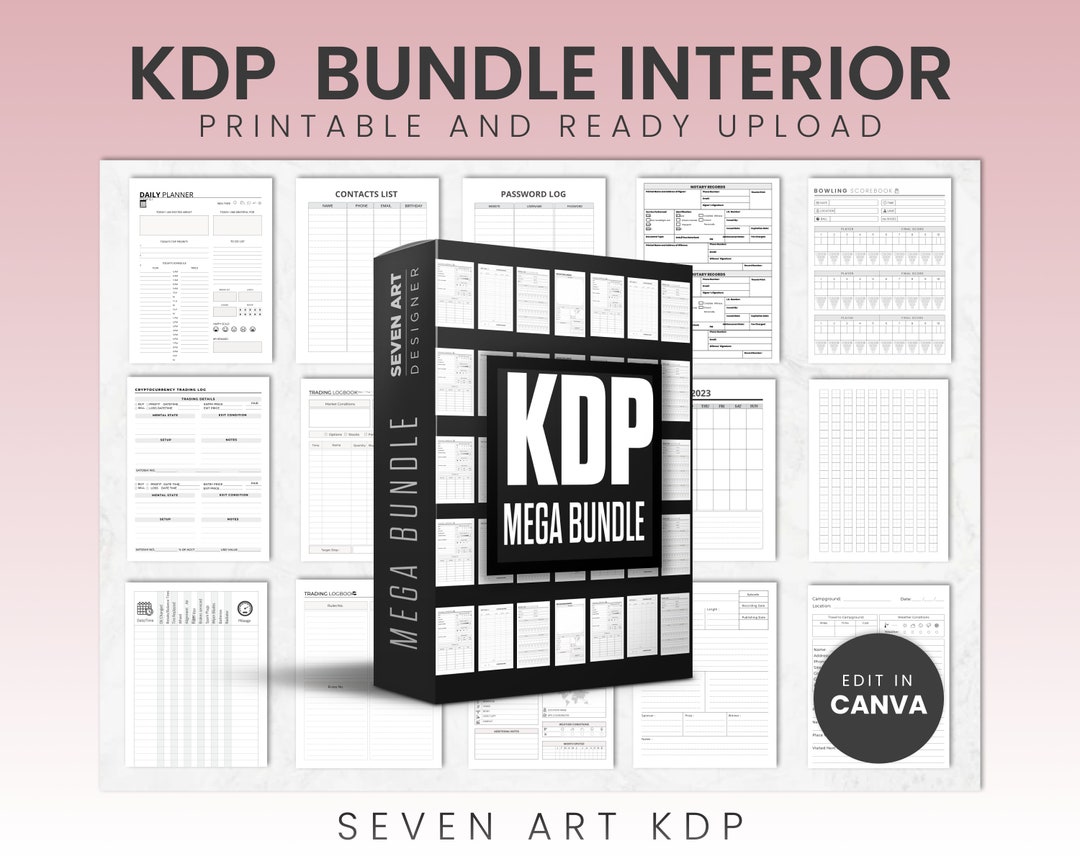 KDP Bundle, 10 Templates Canva, KDP Mega Bundle, Kdp Template, Canva ...