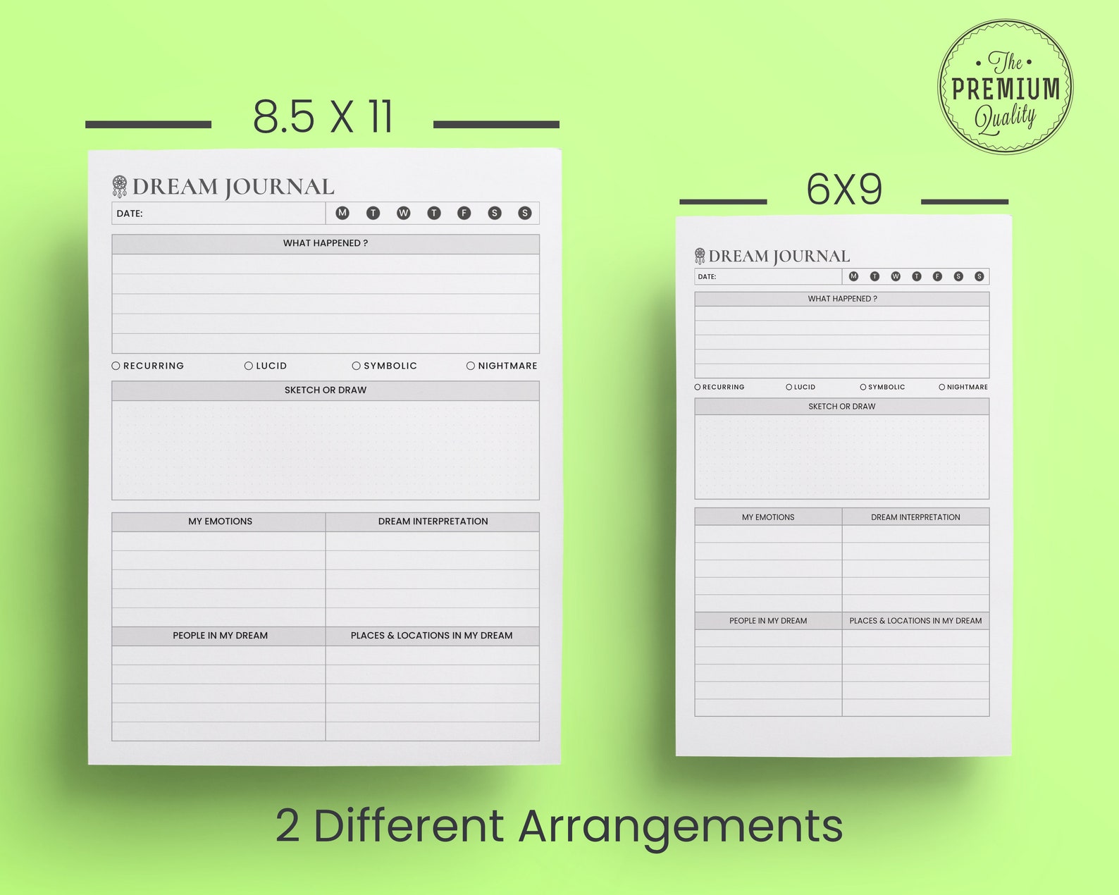 Dream Journal 6x9 and 8.5x11 Inches Ready to Upload PDF Commercial Use ...