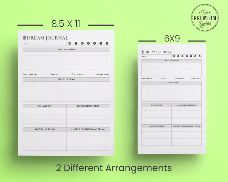 Dream Journal 6x9 and 8.5x11 Inches Ready to Upload PDF Commercial Use ...