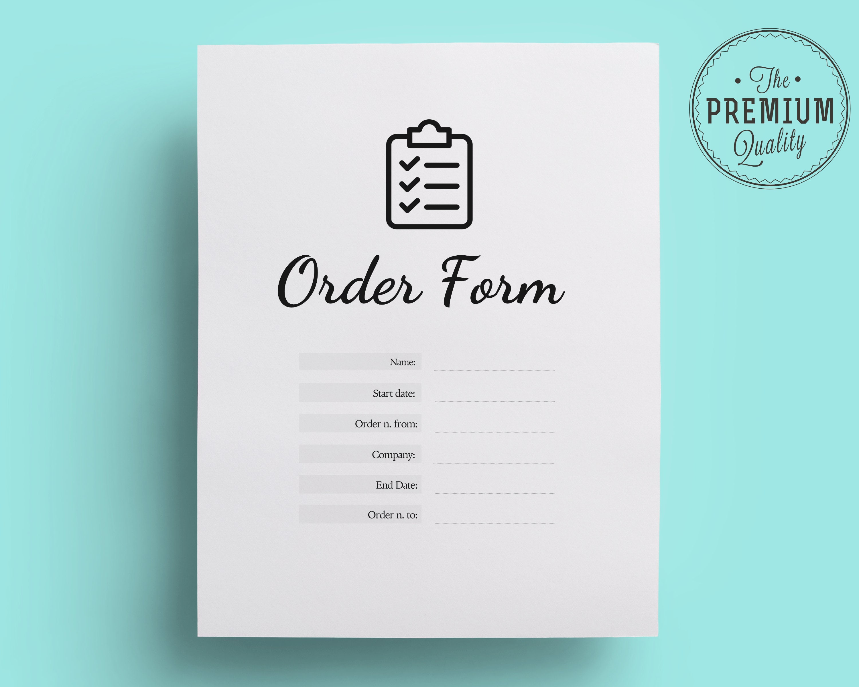 Order Form Template | Purchase Order Form Template | KDP Template ...