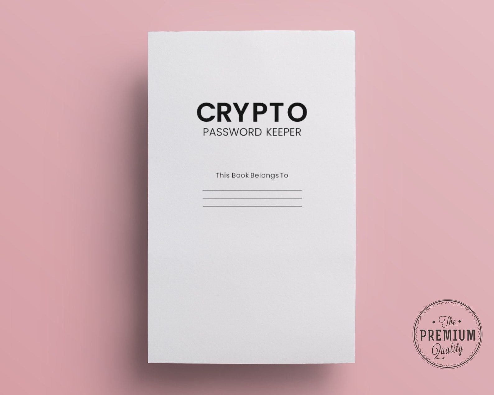 Crypto Password Keeper: Recovery Phrase Logbook (6"x9" PDF) - Etsy