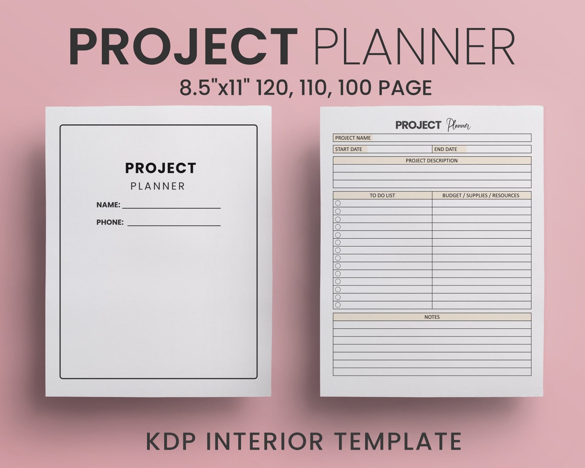 Project Plannerwork Planner Meeting Productivity Planner - Etsy