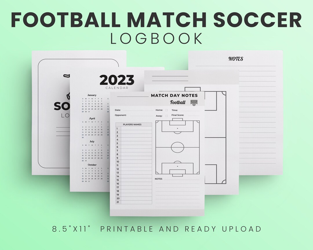 Football Match Soccer Logbook Football Match Plannerkdp - Etsy