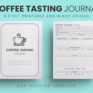Coffee Tasting Journal PDF Printable Download | Template Sheet to ...