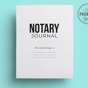 Notary Journal Template: 8.5"x11" 120-page Record Logbook (ready to ...