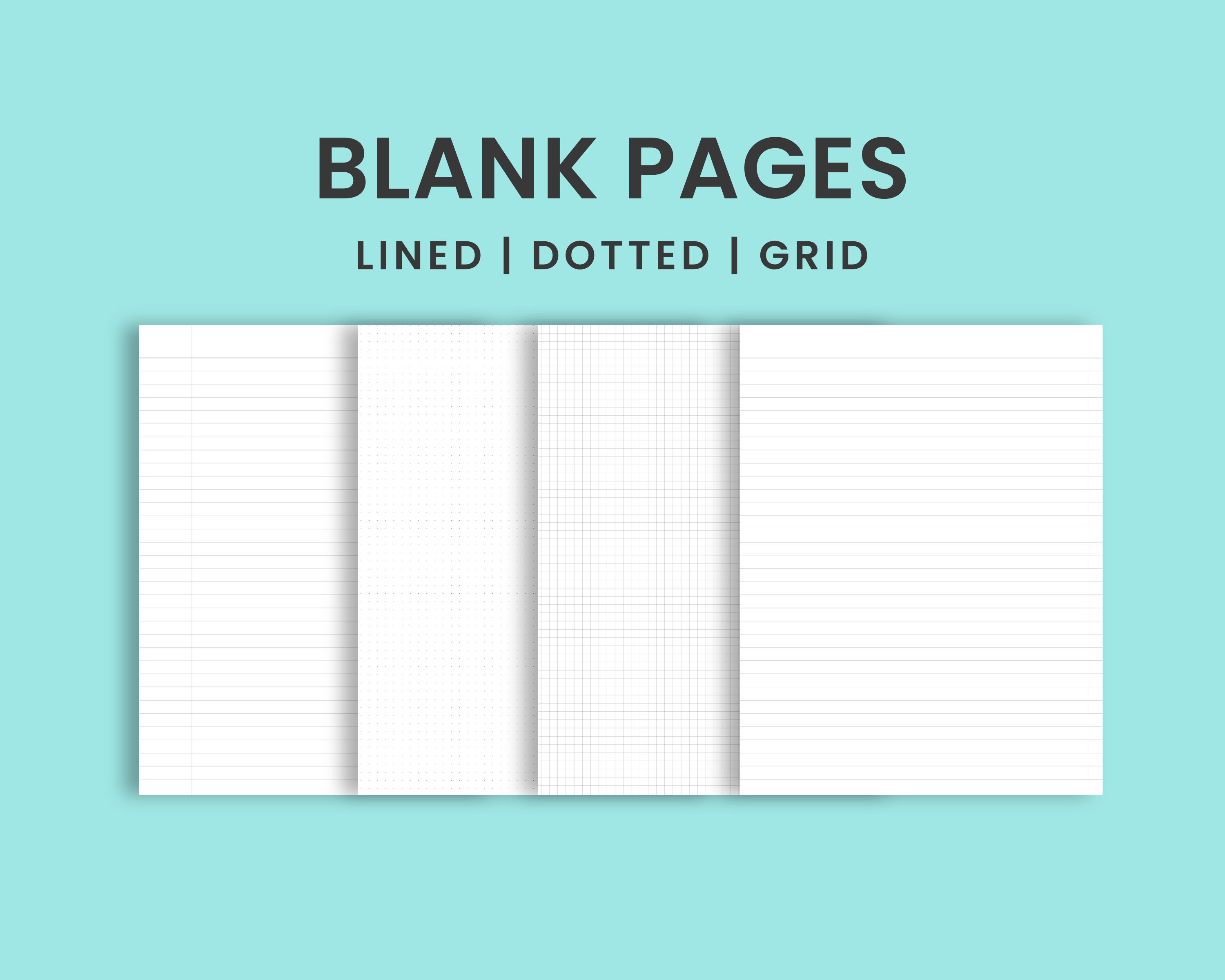 KDP Interiors Bundle: Blank Lined, Dot Grid, Grid Paper (120 Page ...