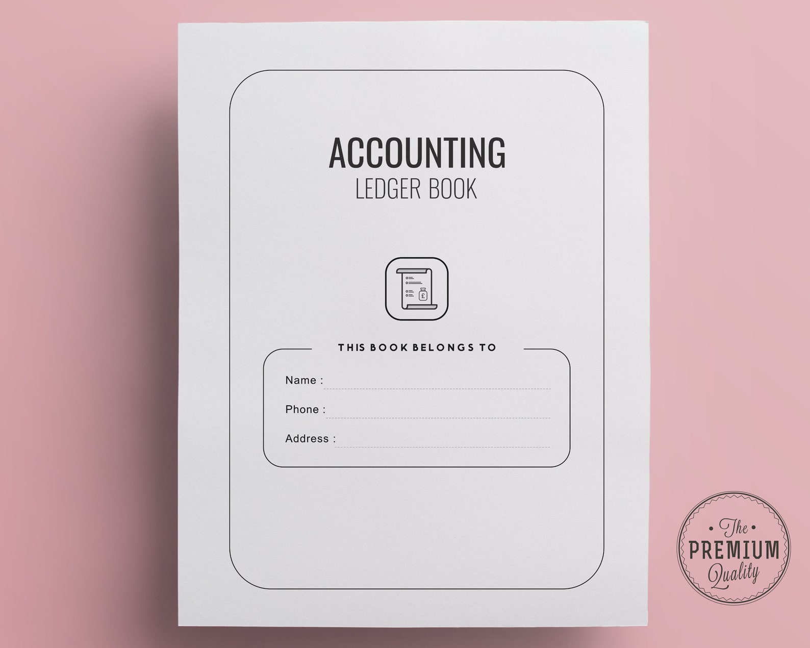 Accounting Ledger Book 8.5X11 Inches Ready to Upload PDF Commercial Use ...