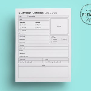 Diamond Painting Logbook: KDP Interior Template (8.5"x11") (PDF) - Etsy