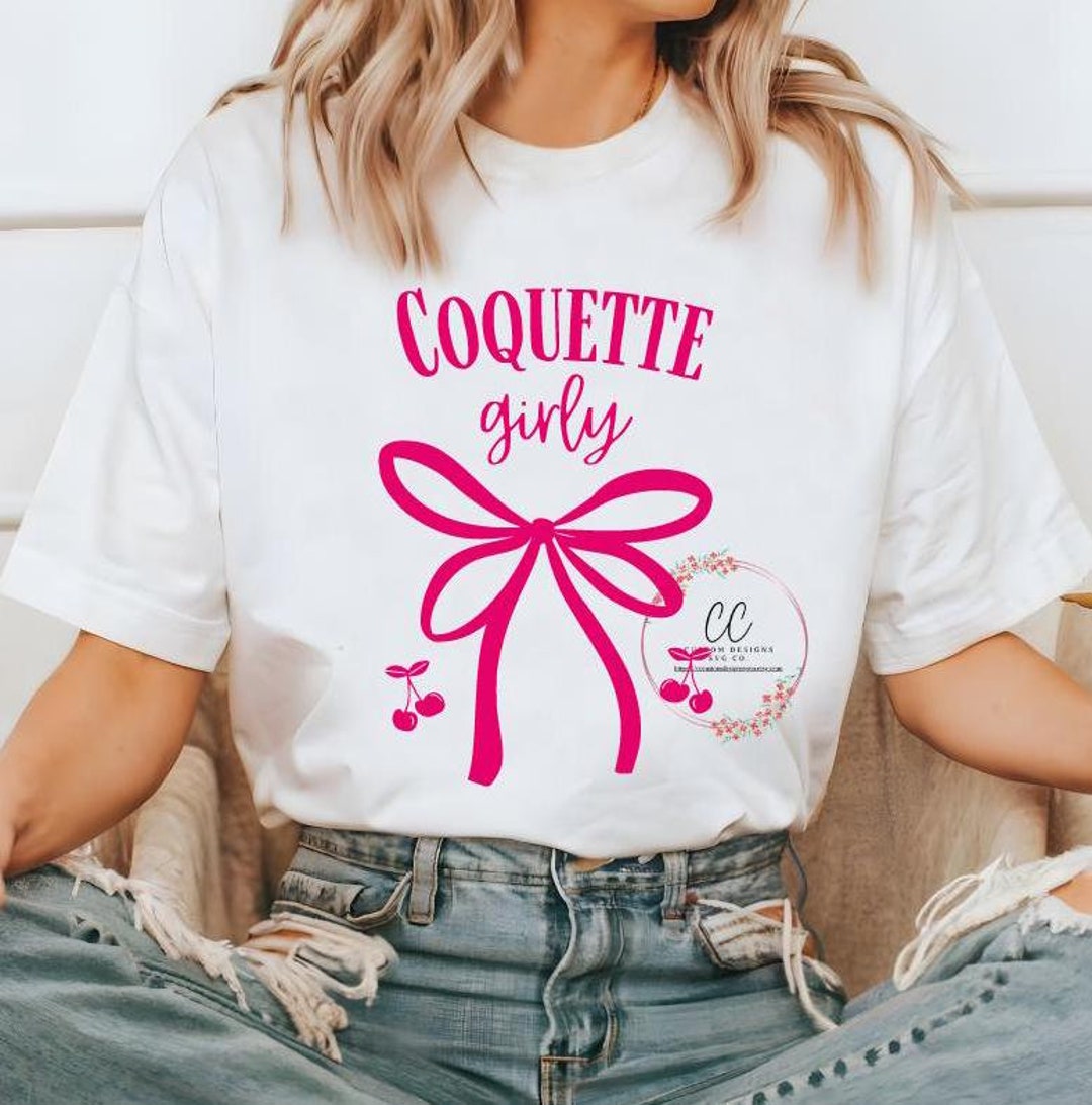 Coquette Svg, Coquette Aesthetic, Coquette Shirt, Pink Bow Svg, Cherry ...