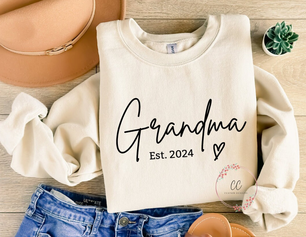 Grandma Est. 2024 Svg, Grandma Est. 2024 Shirt, Grandma Svg, Grandma ...