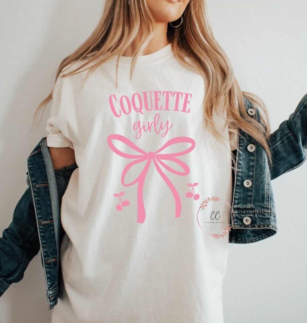 Coquette Svg, Coquette Aesthetic, Coquette Shirt, Pink Bow Svg, Cherry ...