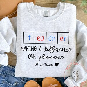 Making a Difference One Phoneme at a Time Svg, Teacher Svg, Reading ...