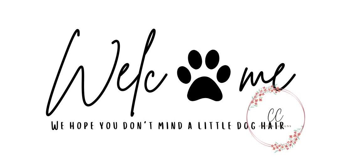 Welcome paw Print Svg, Dog Lover Svg, Dog Home Decor Svg, Dog Doormat ...