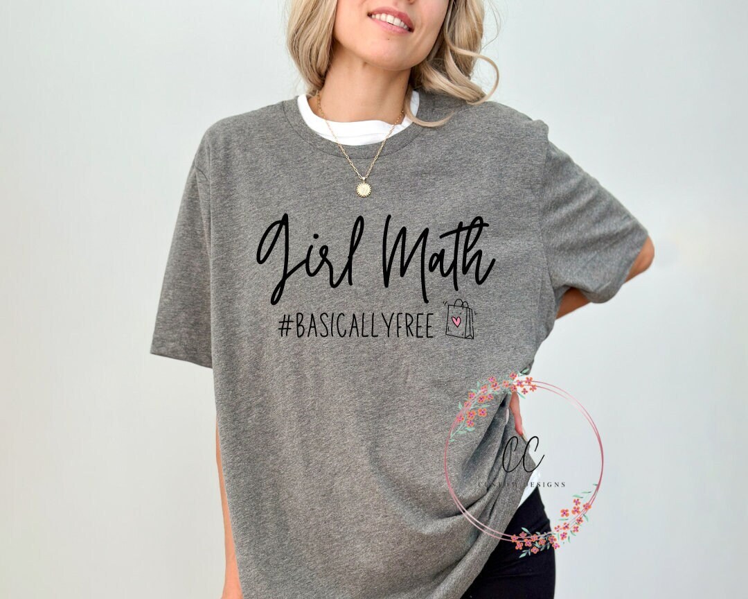 Girl Math Svg, It's Basically Free Svg, Funny Girl Math Svg, Girl ...