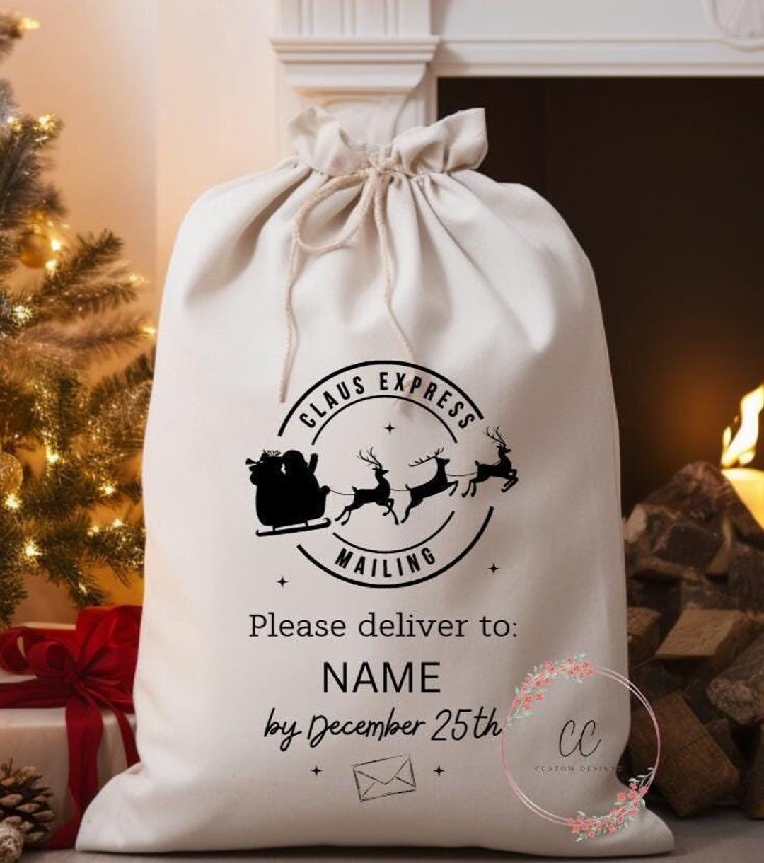 Santa Sack Svg, Present Sack Svg, Christmas Sack Svg, Christmas Svg ...