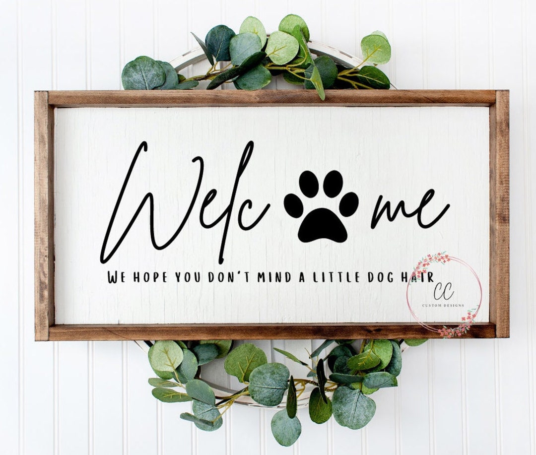 Welcome paw Print Svg, Dog Lover Svg, Dog Home Decor Svg, Dog Doormat ...