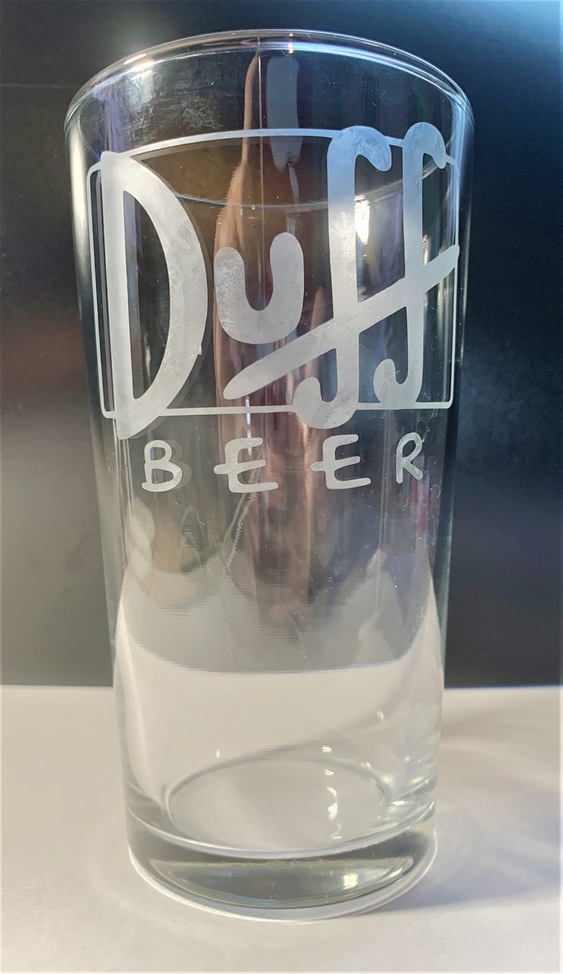 Simpson's Duff Beer Pub Glasses Simpsons Pint Glasses - Etsy