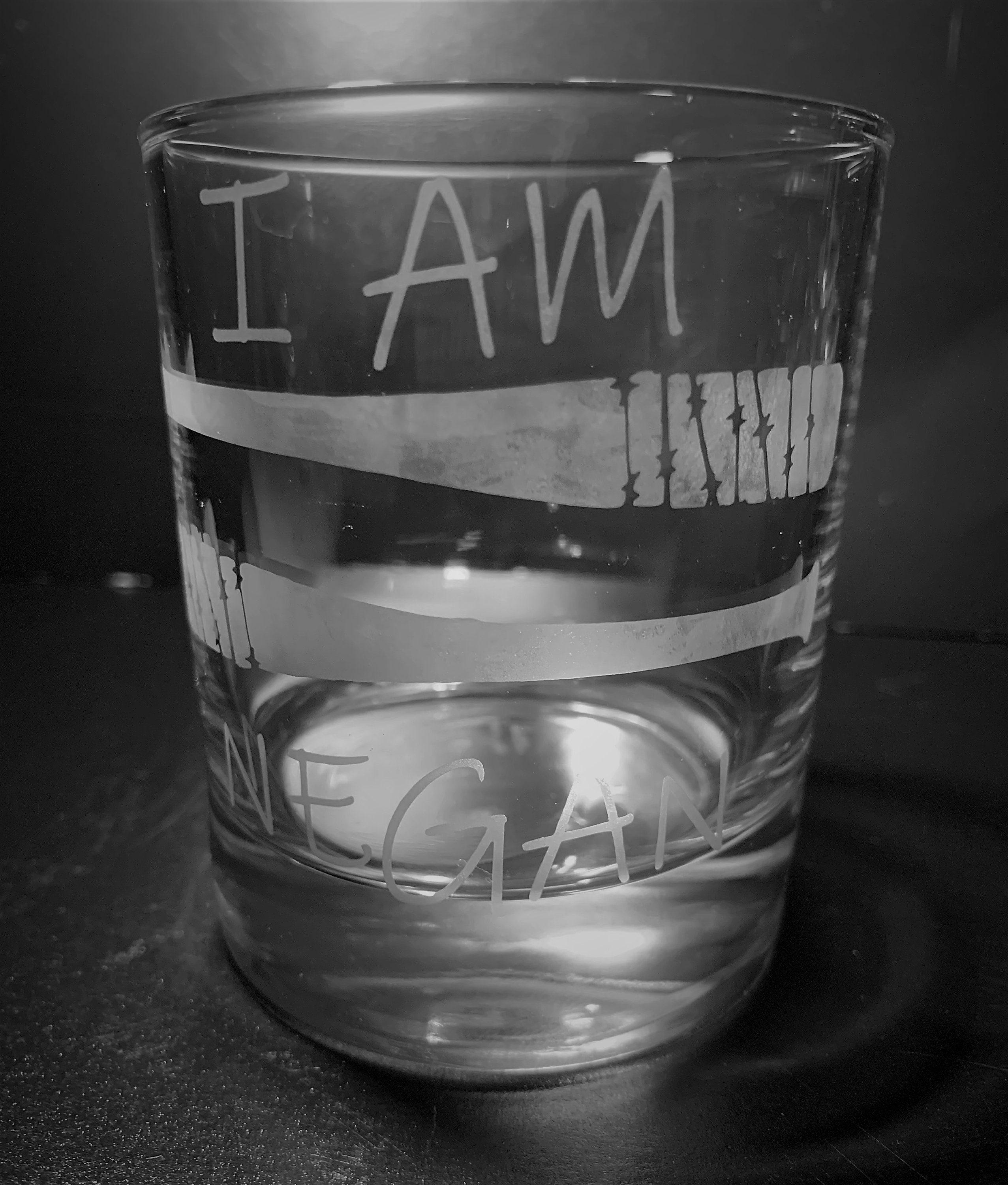 The Walking Dead I Am Negan Whiskey Glass Hand Etched - Etsy