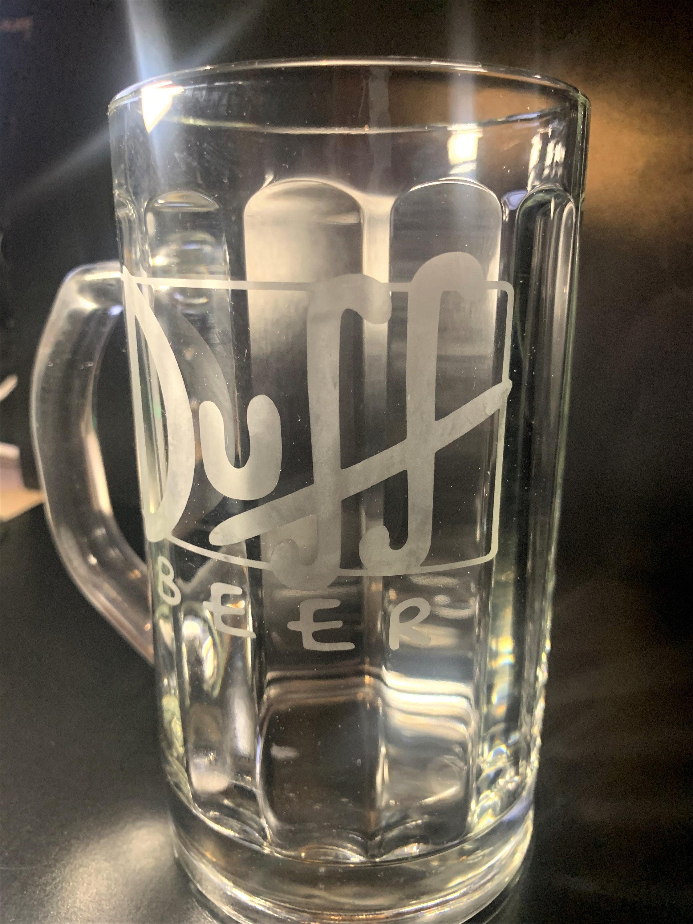 Simpson's Duff Beer Pub Glasses Engraved Glass Beer - Etsy UK