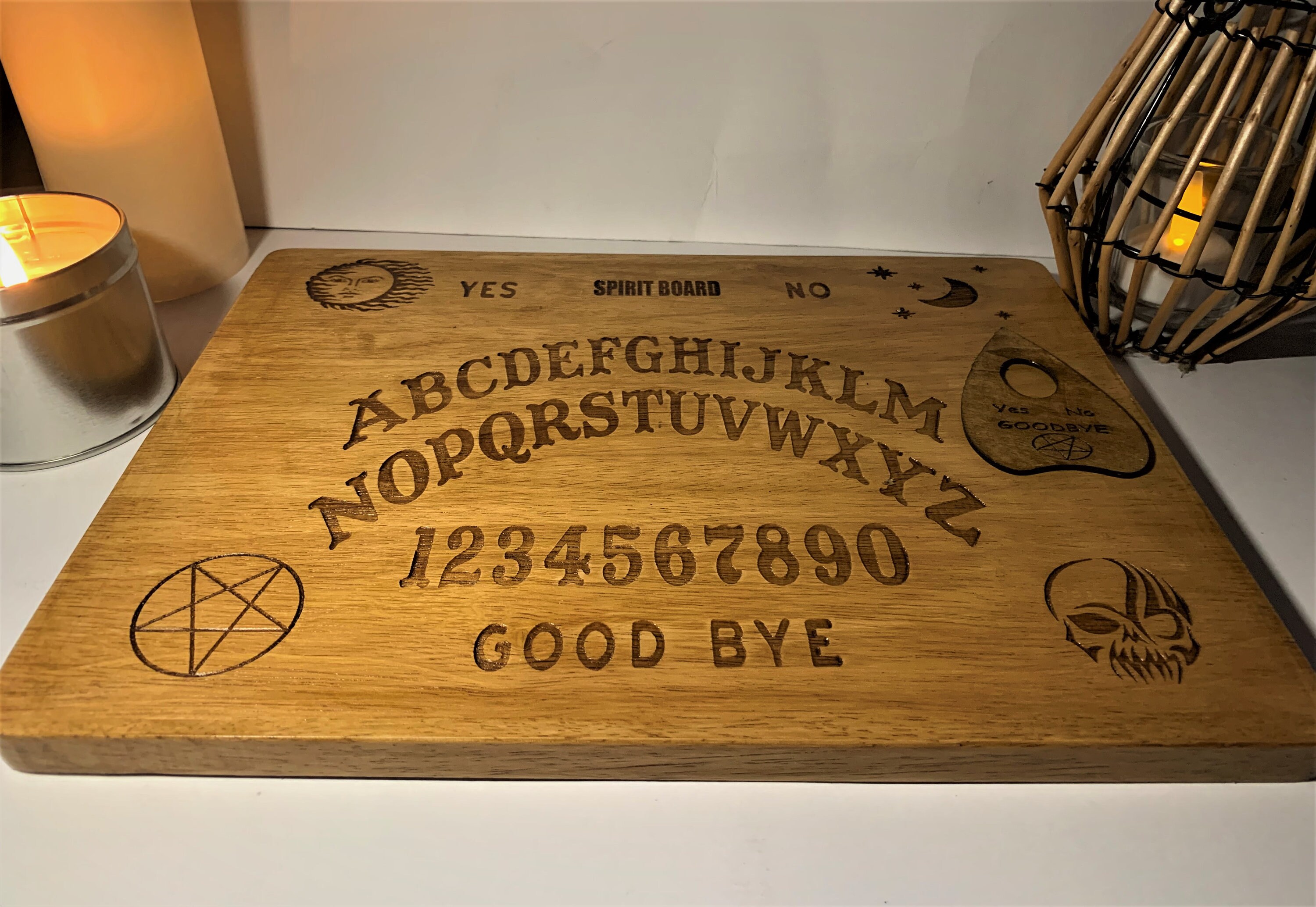 Spirit Board / Talking Board / Ouija Wooded Spirit Board Complete With ...