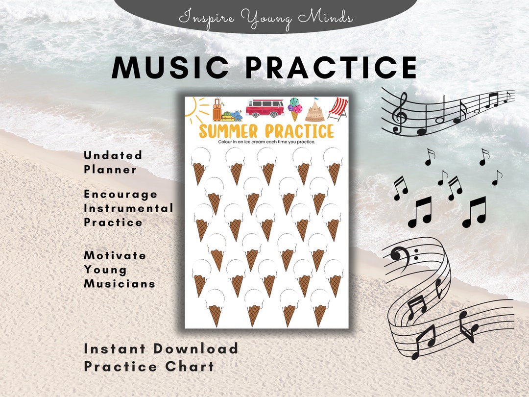Music Instrument Practice Chart for Kids Piano Practice Chart for Kids ...