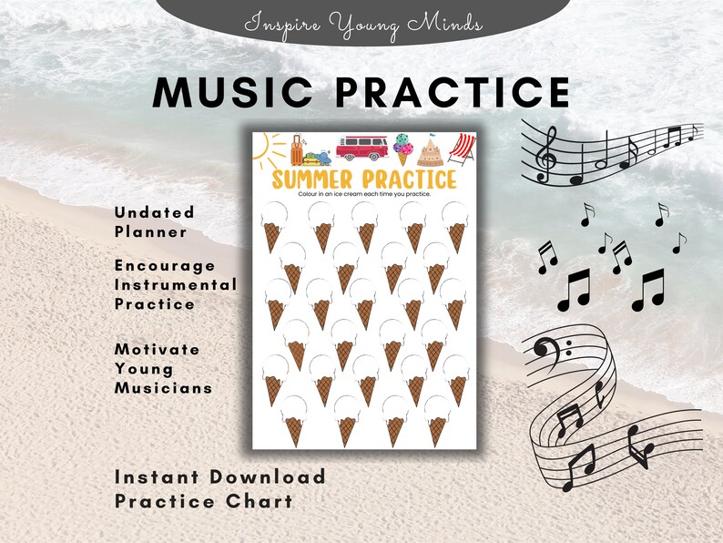 Music Instrument Practice Chart for Kids Piano Practice Chart for Kids ...
