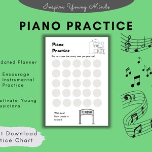 Music Instrument Practice Chart for Kids | Piano Practice Chart for ...