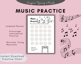 Music Instrument Practice Chart for Kids Piano Practice Chart for Kids ...