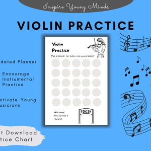 Music Instrument Practice Chart for Kids | Violin Practice Chart for ...